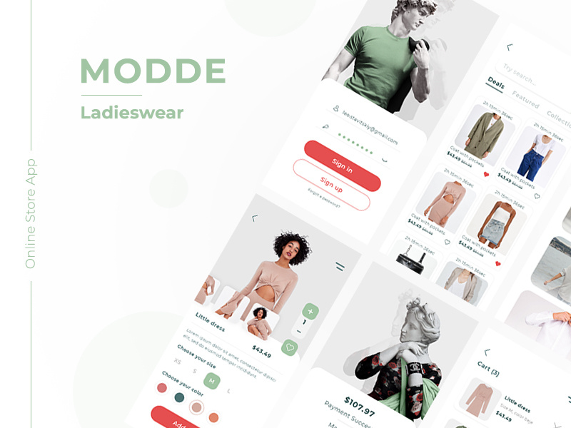 Modde Mobile App by Martha Pavlenko on Dribbble