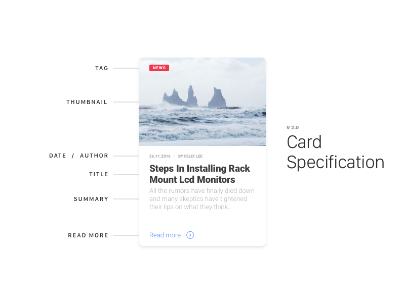 News Card #2 by Felix Lee on Dribbble