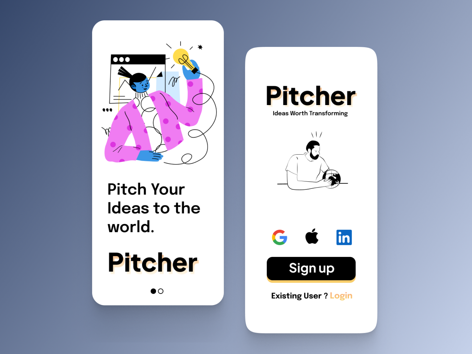 App Start Screen by Srikant Mehra on Dribbble