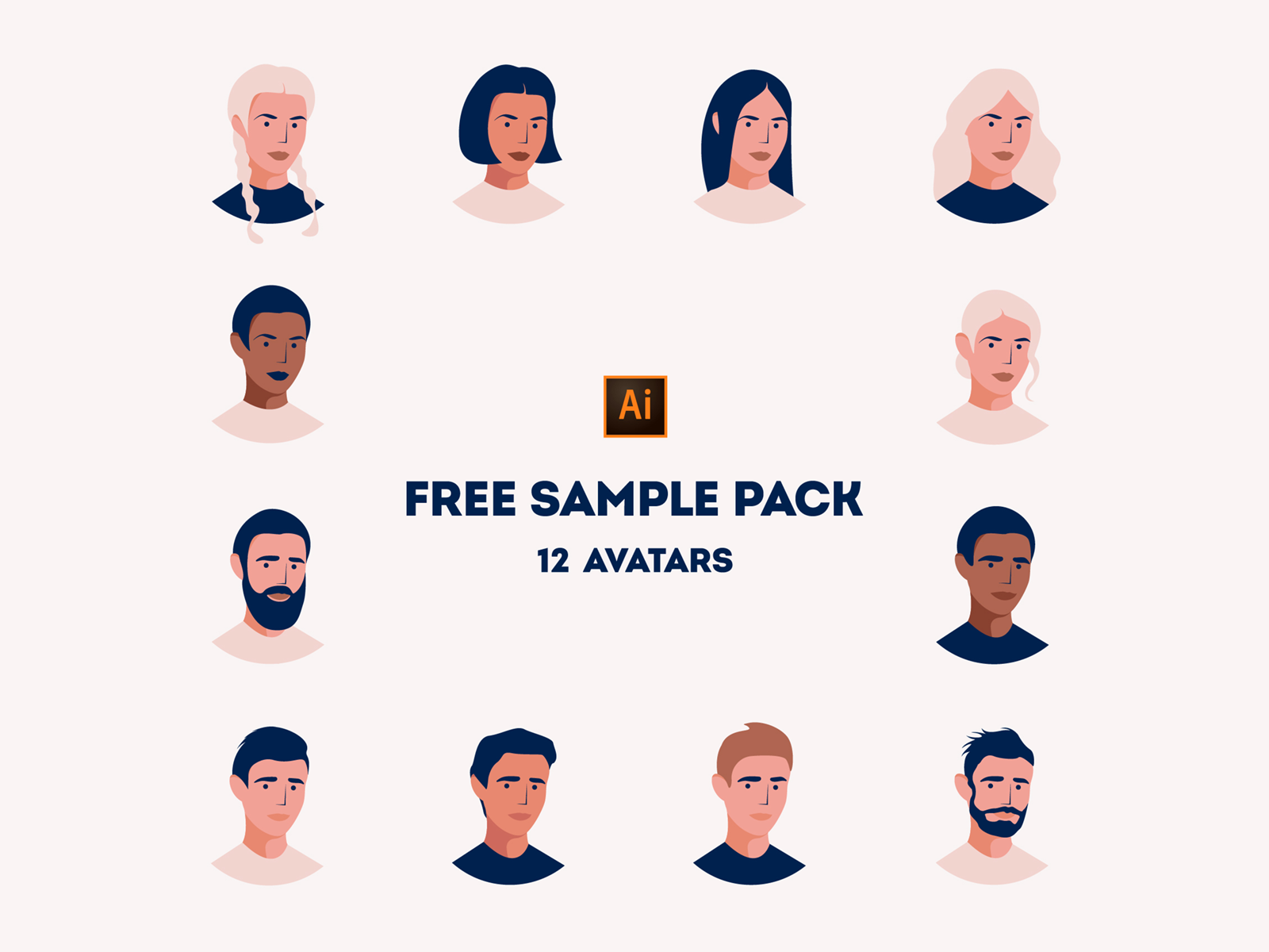 Free Sample Pack of Avatars by Lena Dmytrek on Dribbble