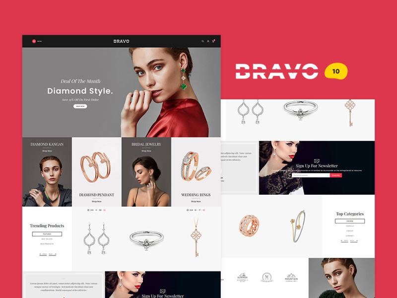 BRAVO – Multi-Purpose Boutique Shop – eCommerce Responsive Theme by TemplateTrip on Dribbble