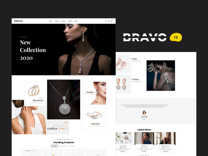 BRAVO – Multi-Purpose Boutique Shop – eCommerce Responsive Theme by TemplateTrip on Dribbble
