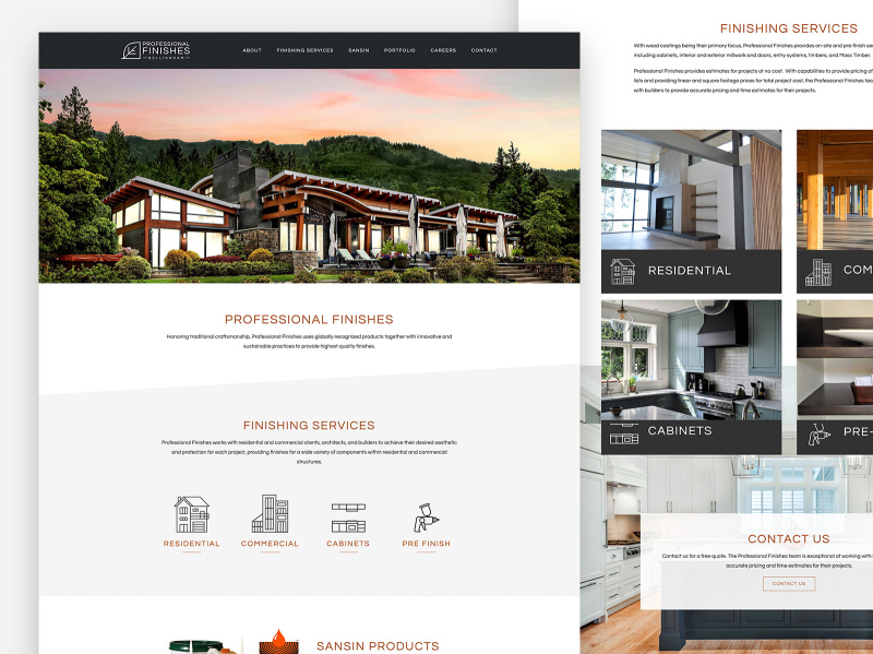 Professional Finishes Web Design Home Page Overview by Cheung Vong on ...
