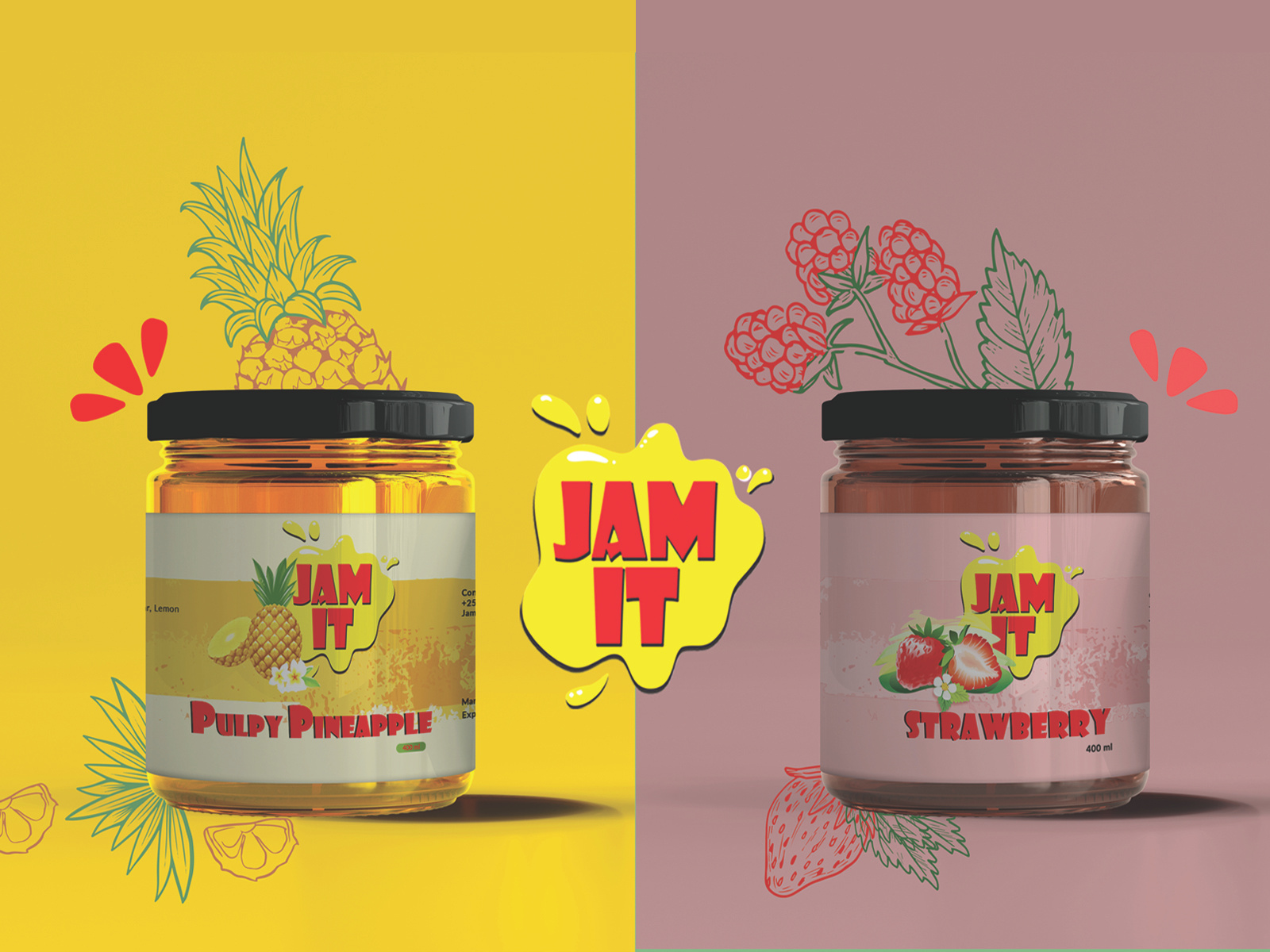 Jam Label Design "JAM IT" by Yash Merja on Dribbble