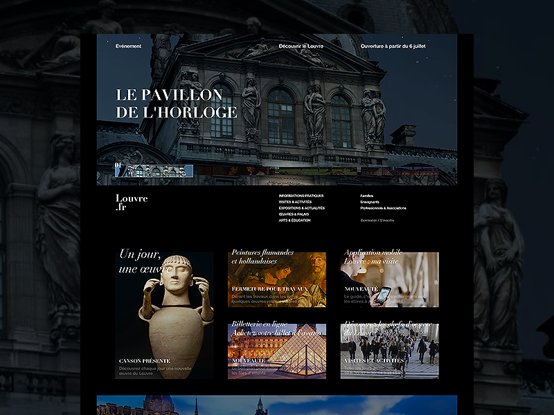 Museum Site Concept Louvre by JEANS on Dribbble