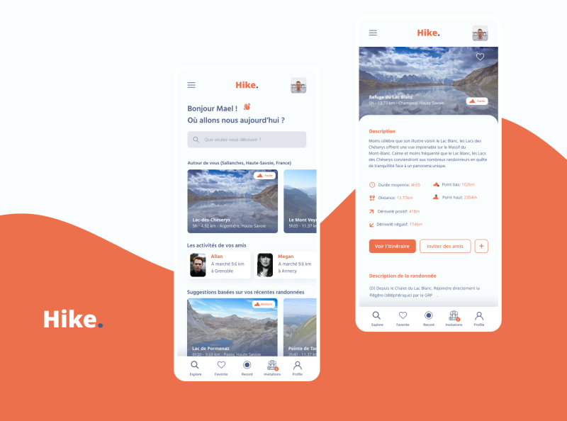 Hike | Hiking companion App by Maddy Fréville on Dribbble