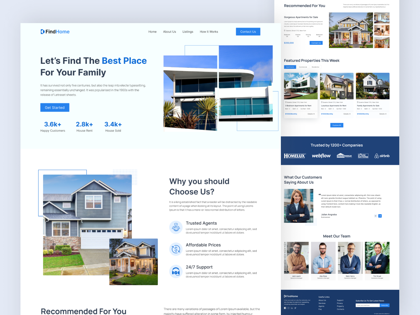 Website design | Real estate Landing page UI design by Sujon Ahmed on ...