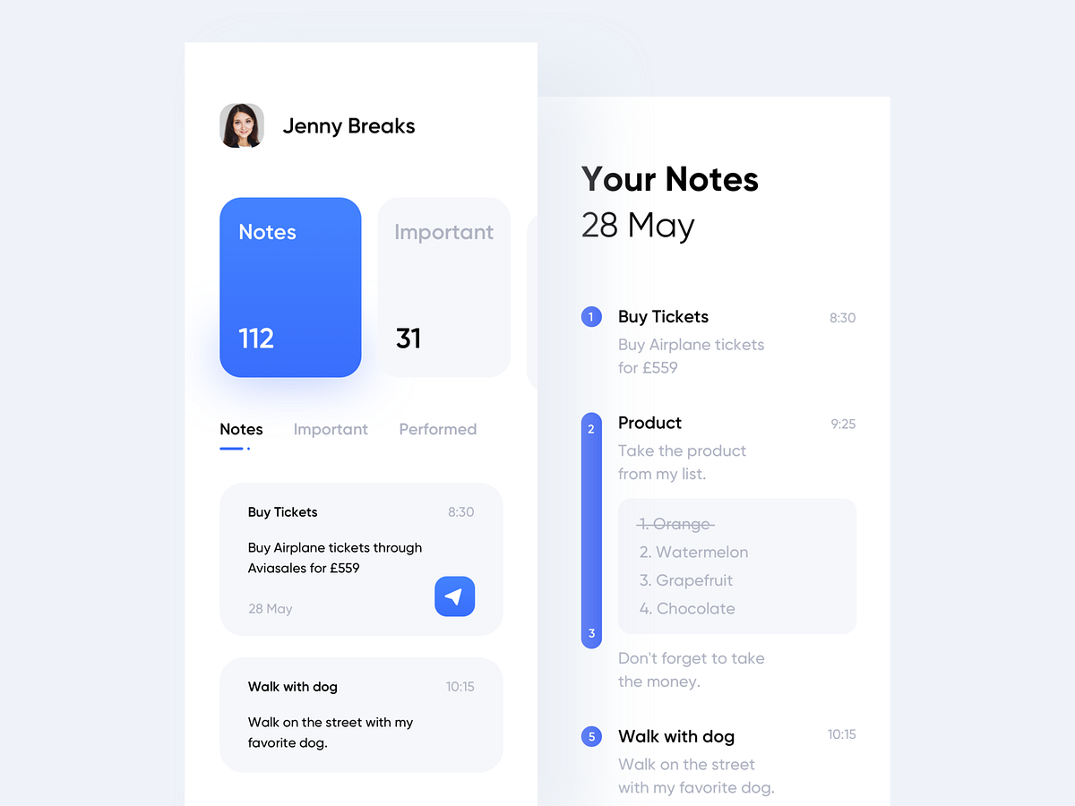Notes App by Daniel🔥 on Dribbble