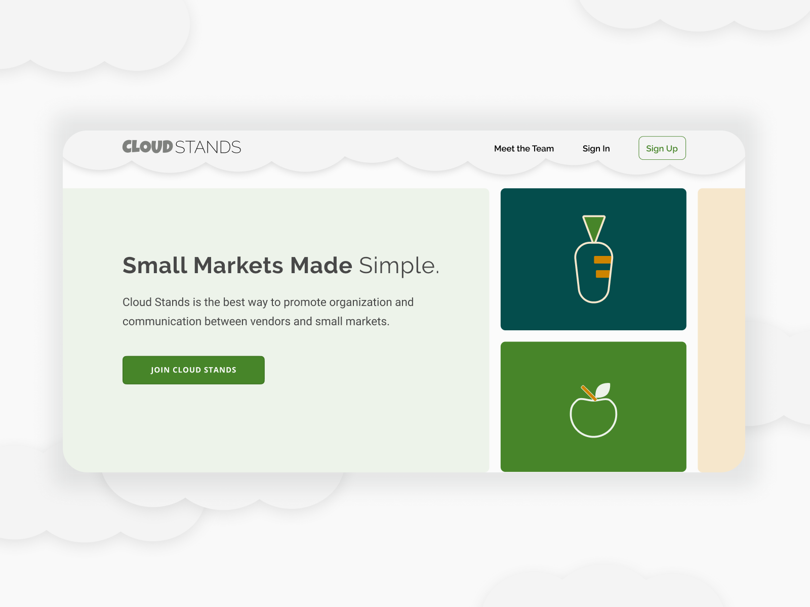 Cloud Stands by Kayla Diaz de Arce on Dribbble