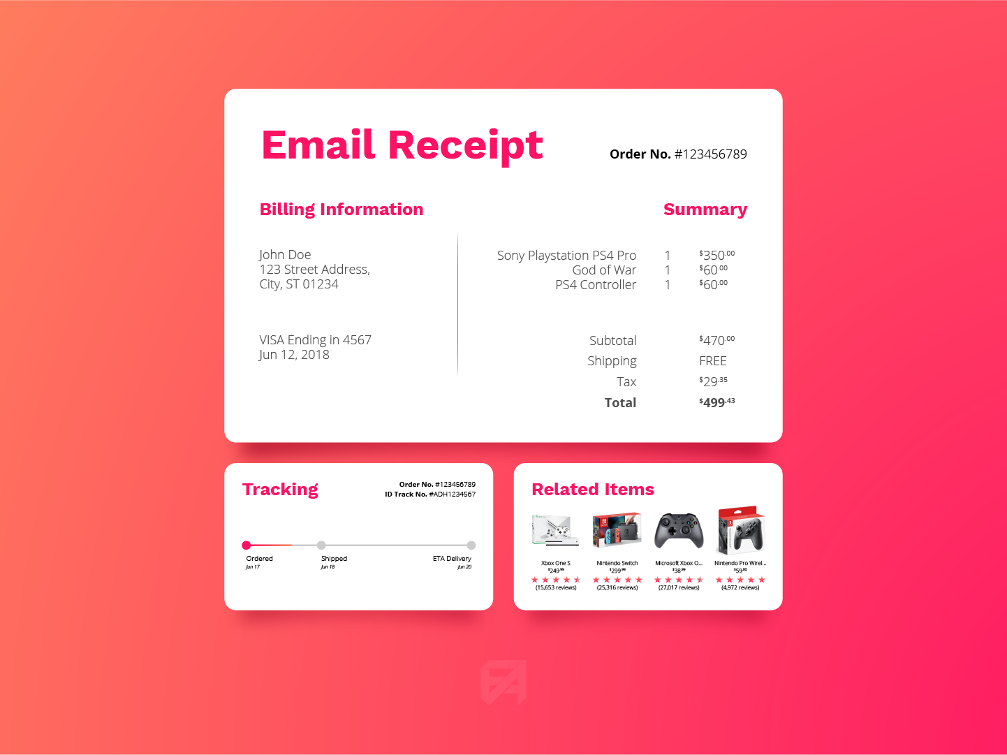 Daily UI Challenge 017: Email Receipt by Franky Arvelo on Dribbble