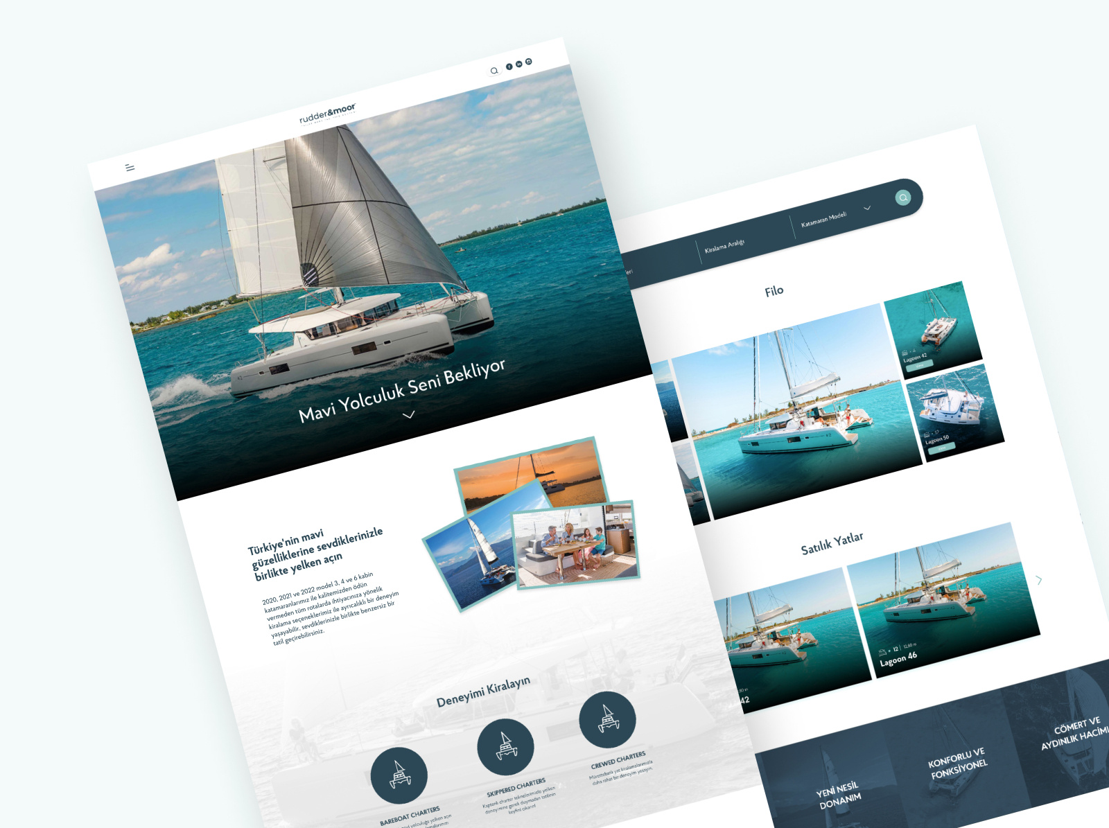 Yacht Charter Site by Gamze Savaş on Dribbble