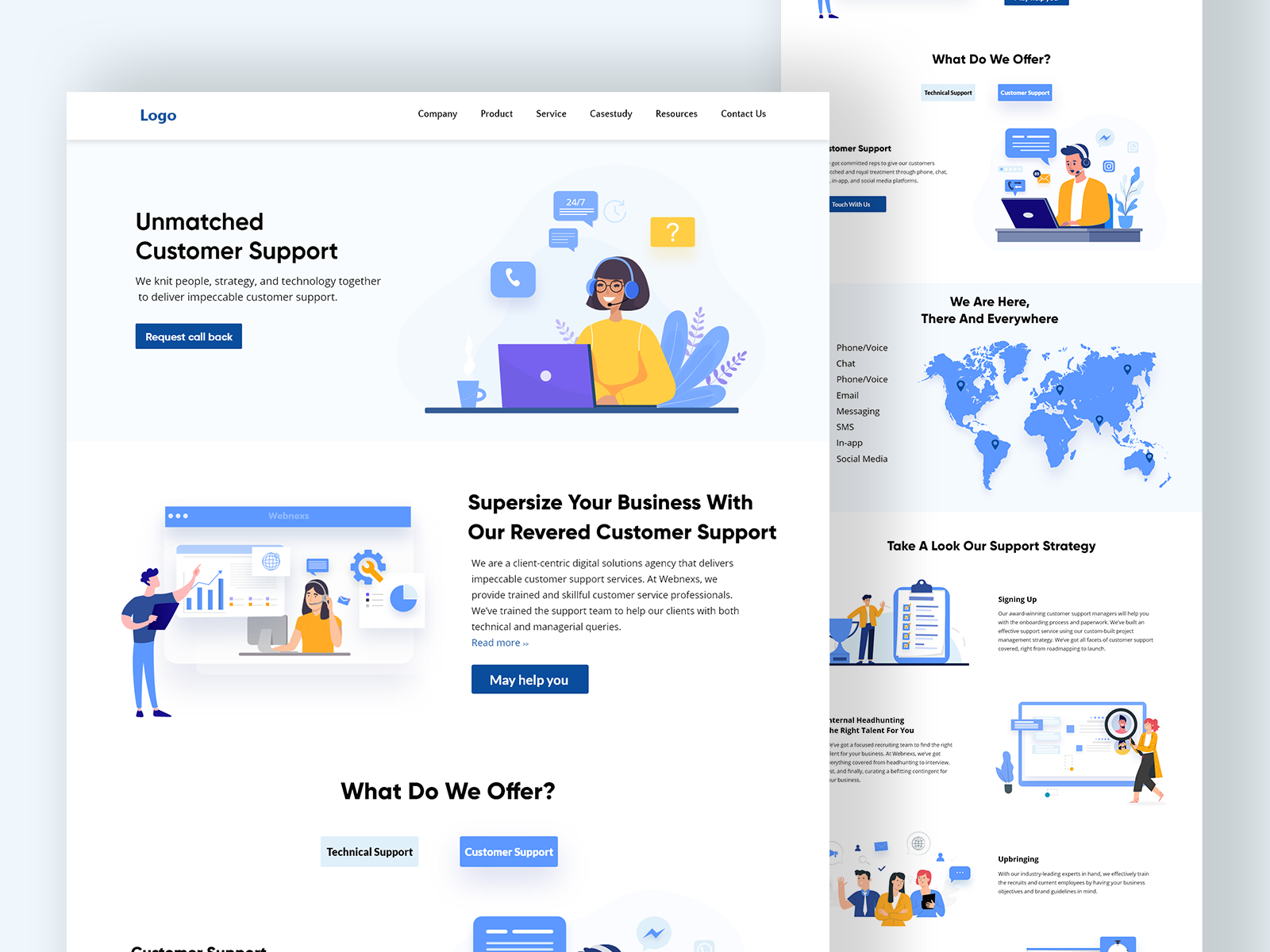 Customer Support Page by Kumaran Selvam on Dribbble
