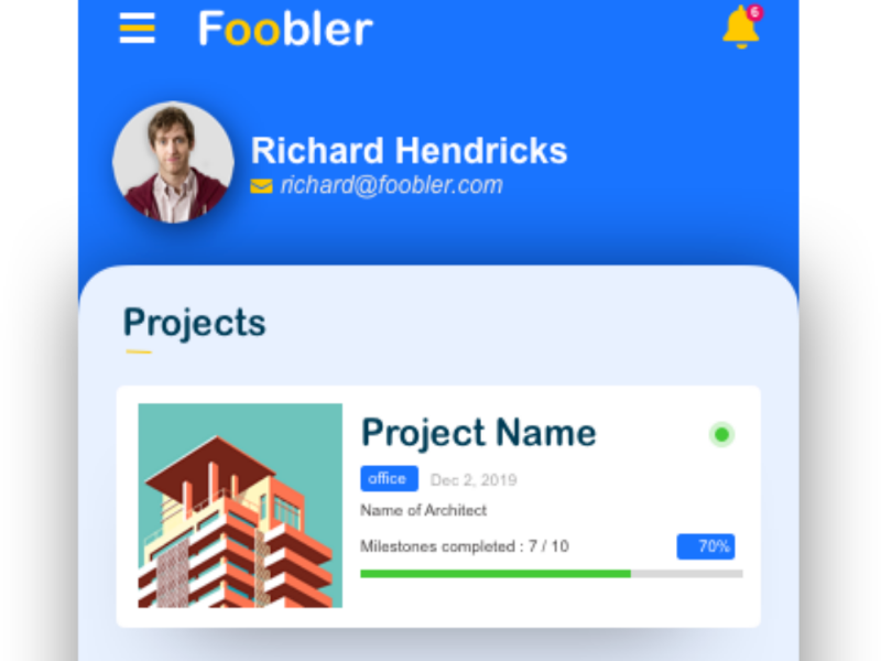 Project card by Parag Chirde on Dribbble