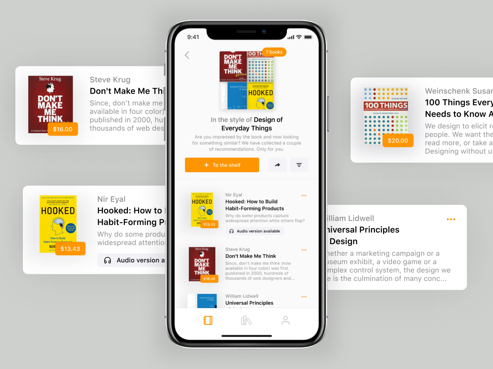 Book App Recommendation Page by Akhmet on Dribbble