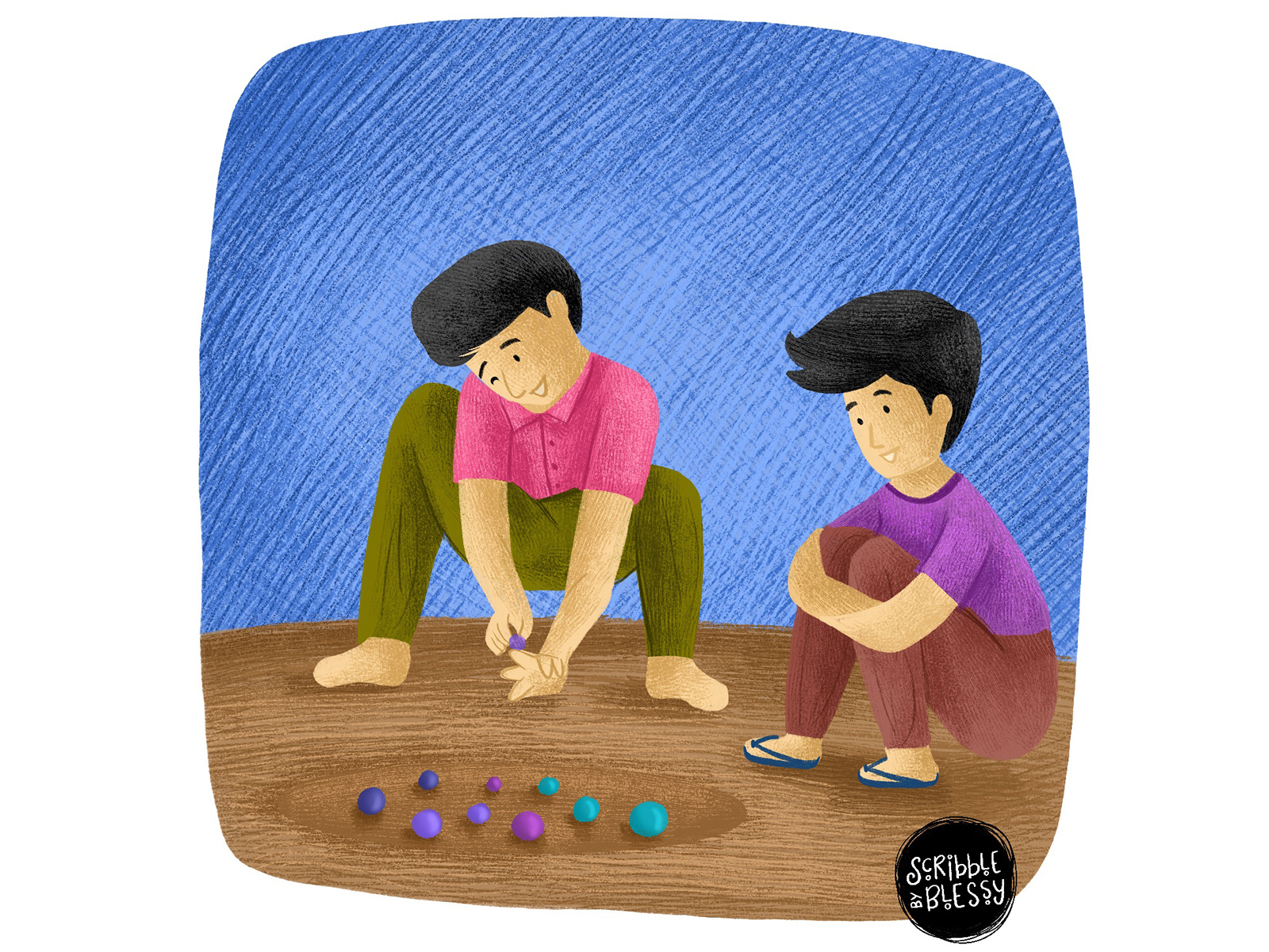 Childhood Games Part #6 goli gundu by Blessy Paulraj on Dribbble