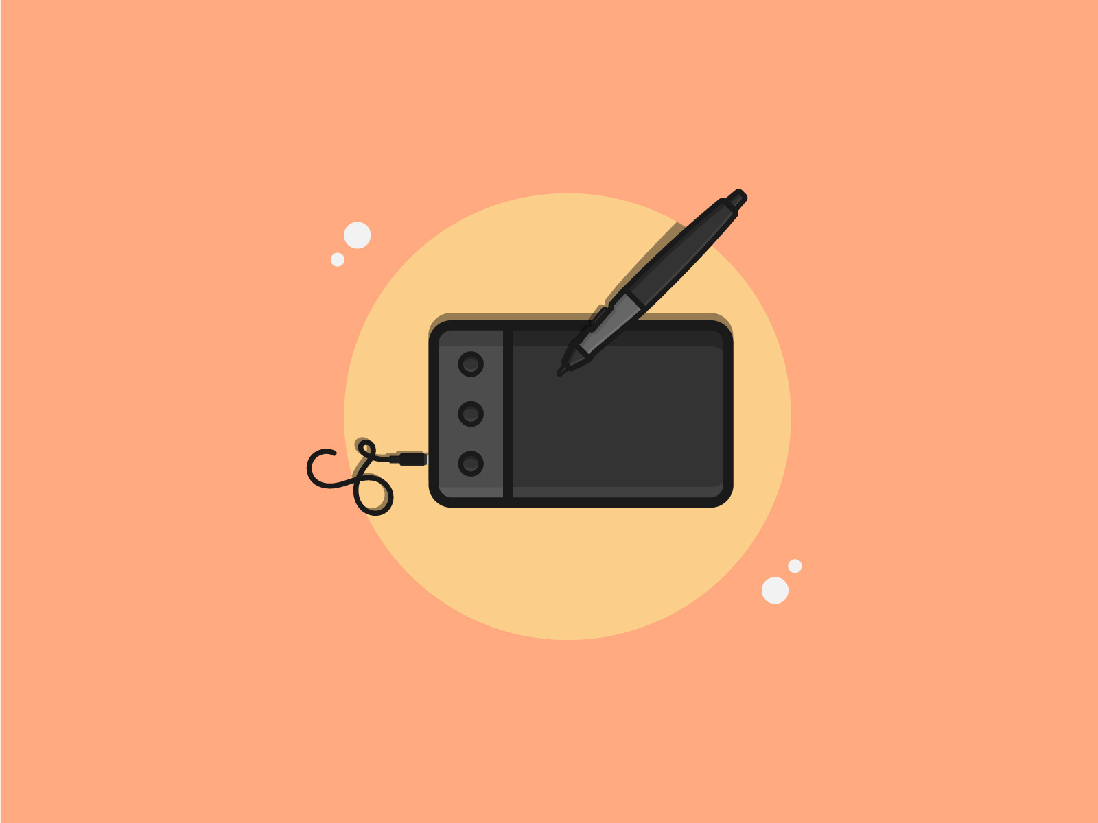 Pen Tablet Flat Illustration by KH Studio on Dribbble