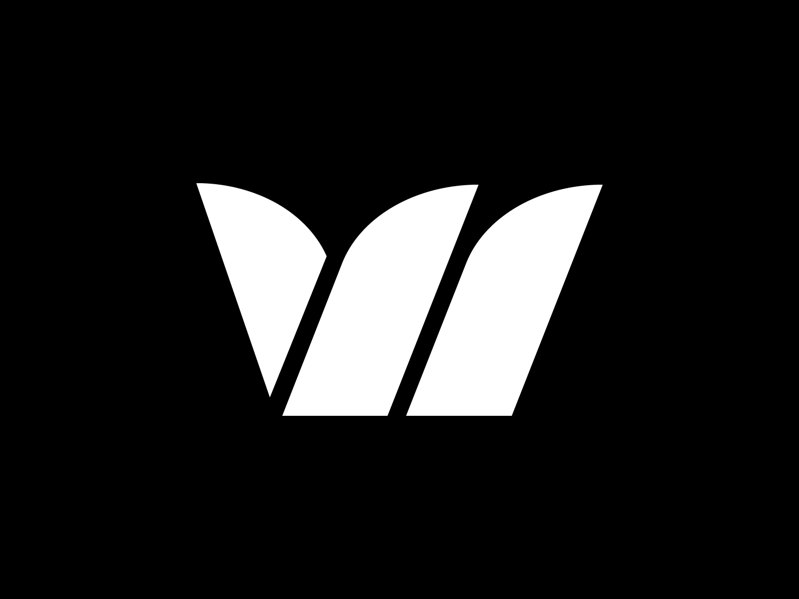 W Lettermark Logo Black and White by KH Studio on Dribbble