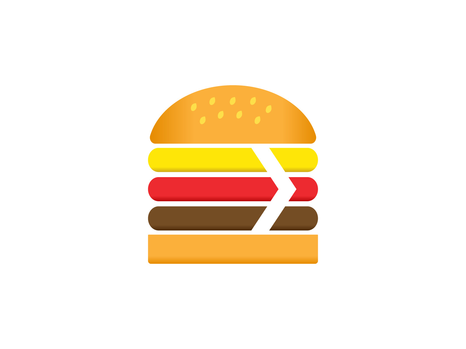Burger Arrow Logo by KH Studio on Dribbble