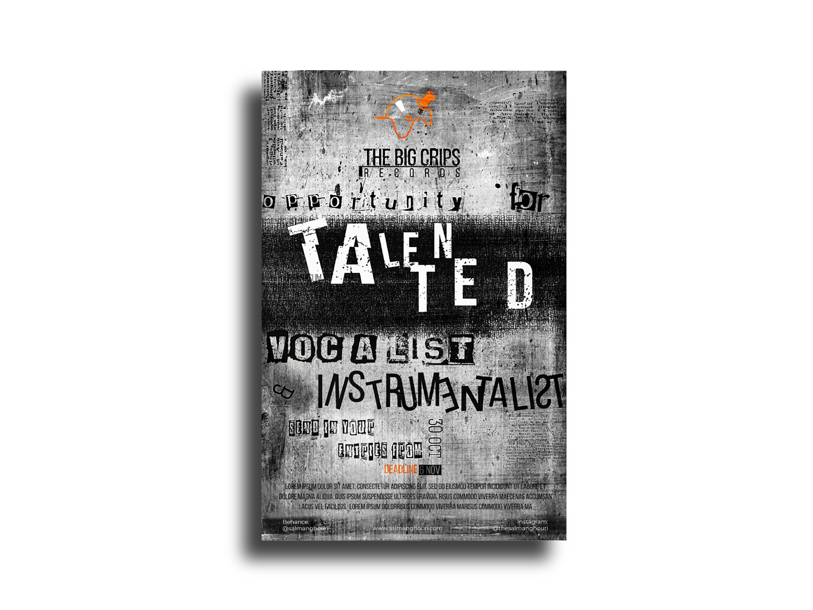 Poster Design - David Carson Inspired by Salman Ghouri on Dribbble