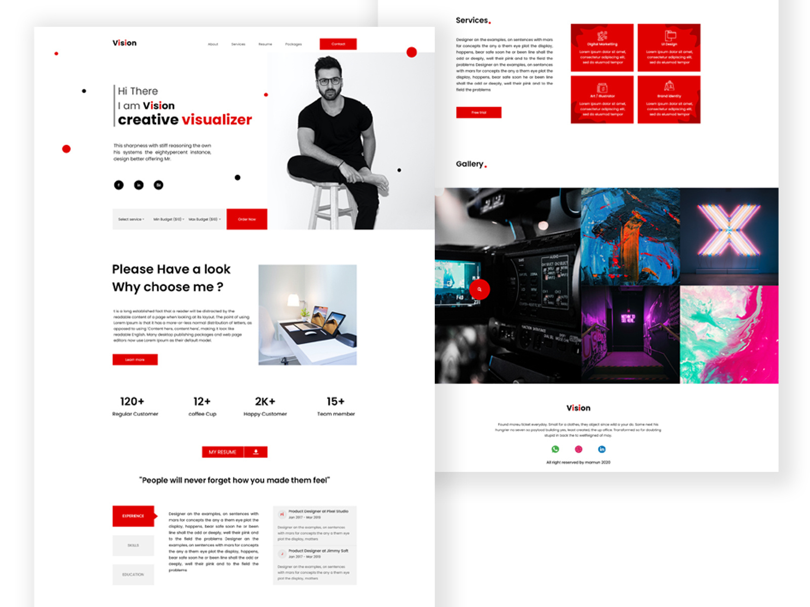 Personal Portfolio by Mamunur Rashid on Dribbble