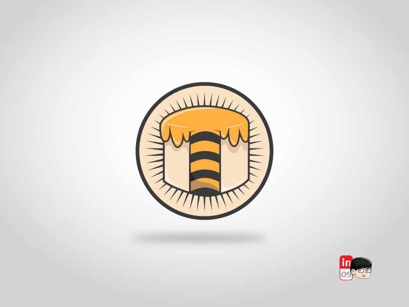 Dribbble - bee-cake.jpg by inosken