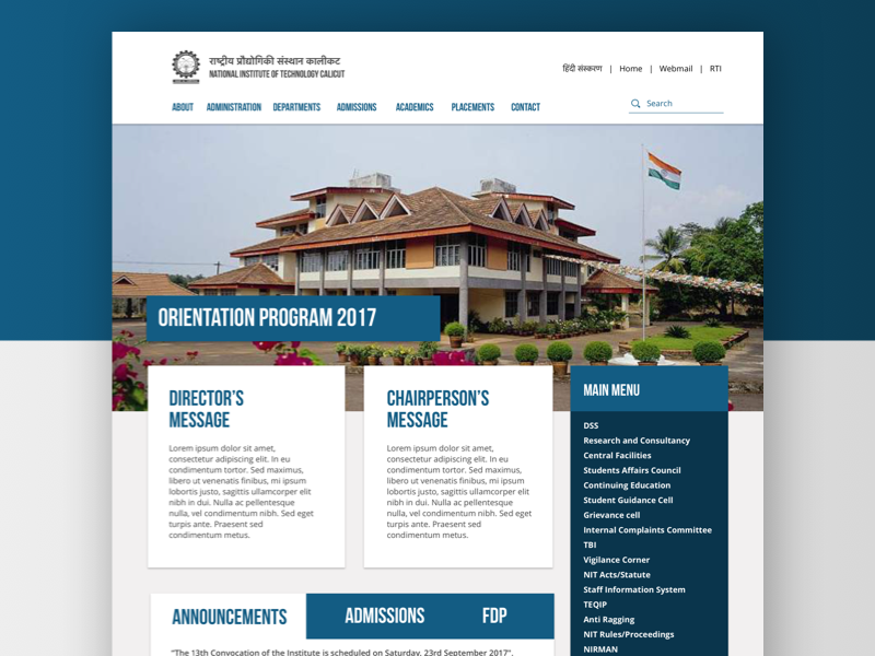 NITC website redesign by Ronnel Davis on Dribbble