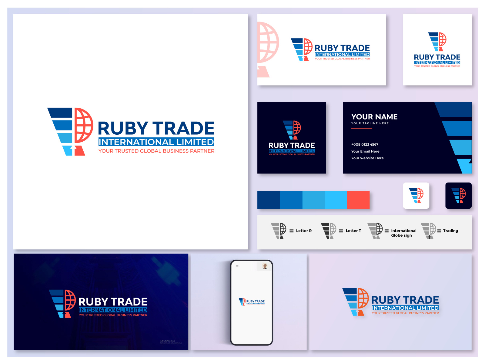 RUBY TRADE LOGO by Graphixio Studio on Dribbble