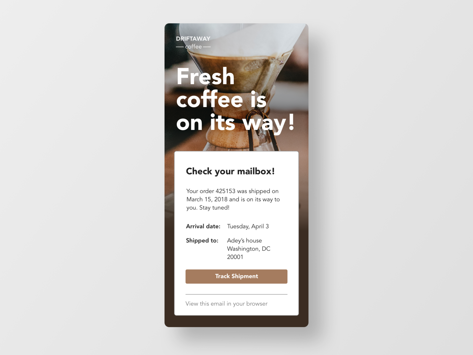 Daily UI #017 - Email Receipt Mobile by Adey Salyards on Dribbble
