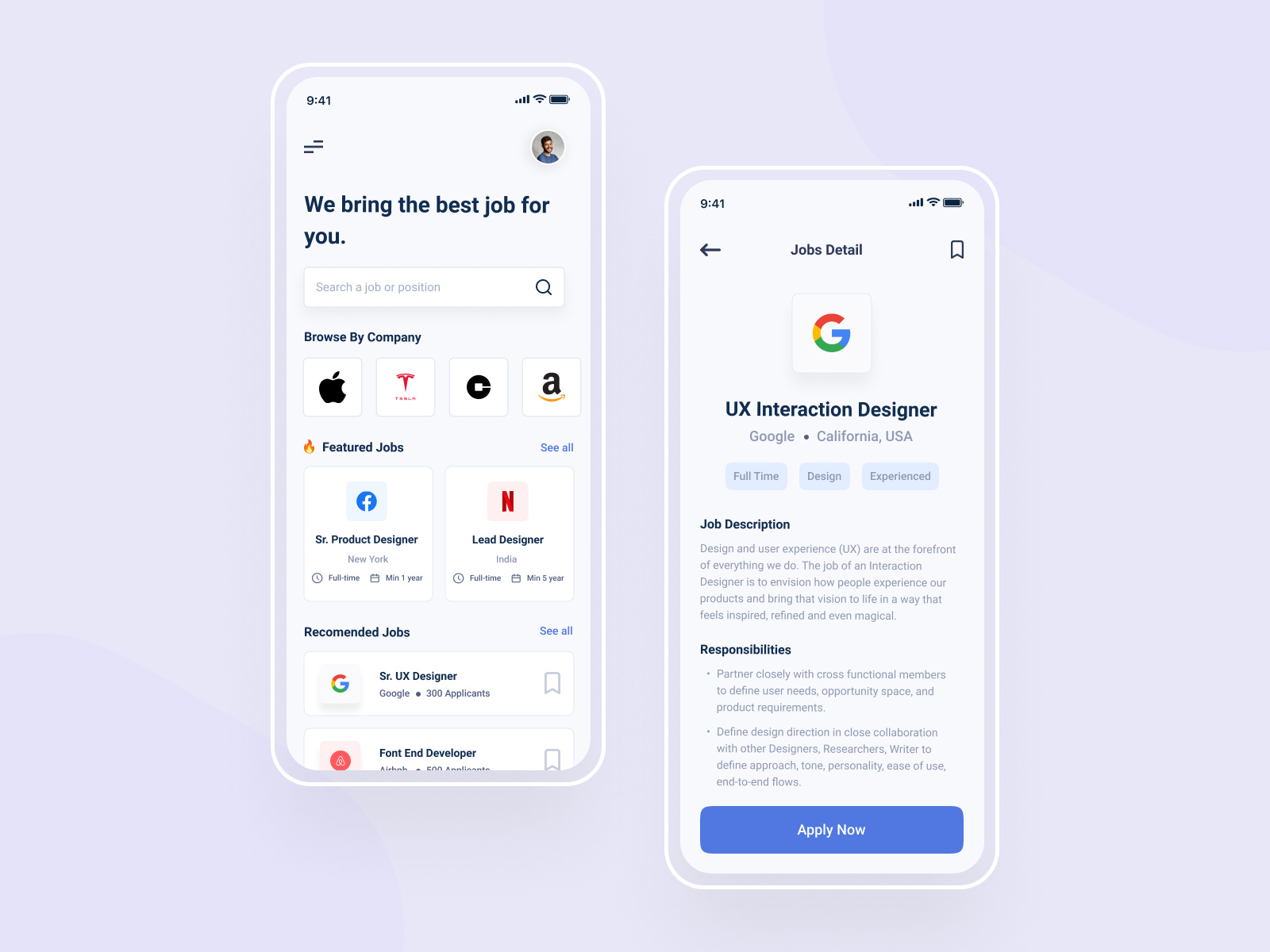 Job Portal App by Sujit Das on Dribbble