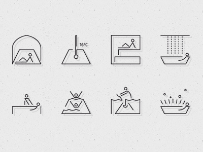 Series of pictograms for Spa related activities by Joan Pons on Dribbble