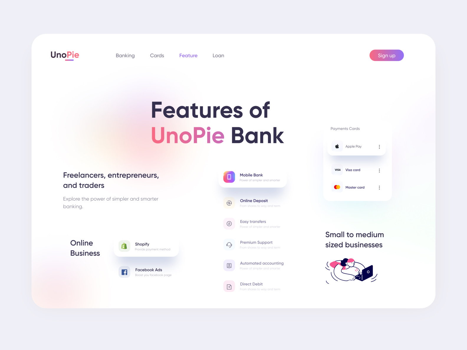 Banking Website by Rakib Kowshar for UnoPie Design on Dribbble