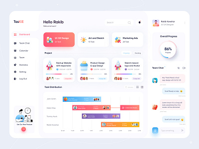 Task Management Dashboard by Rakib Kowshar on Dribbble