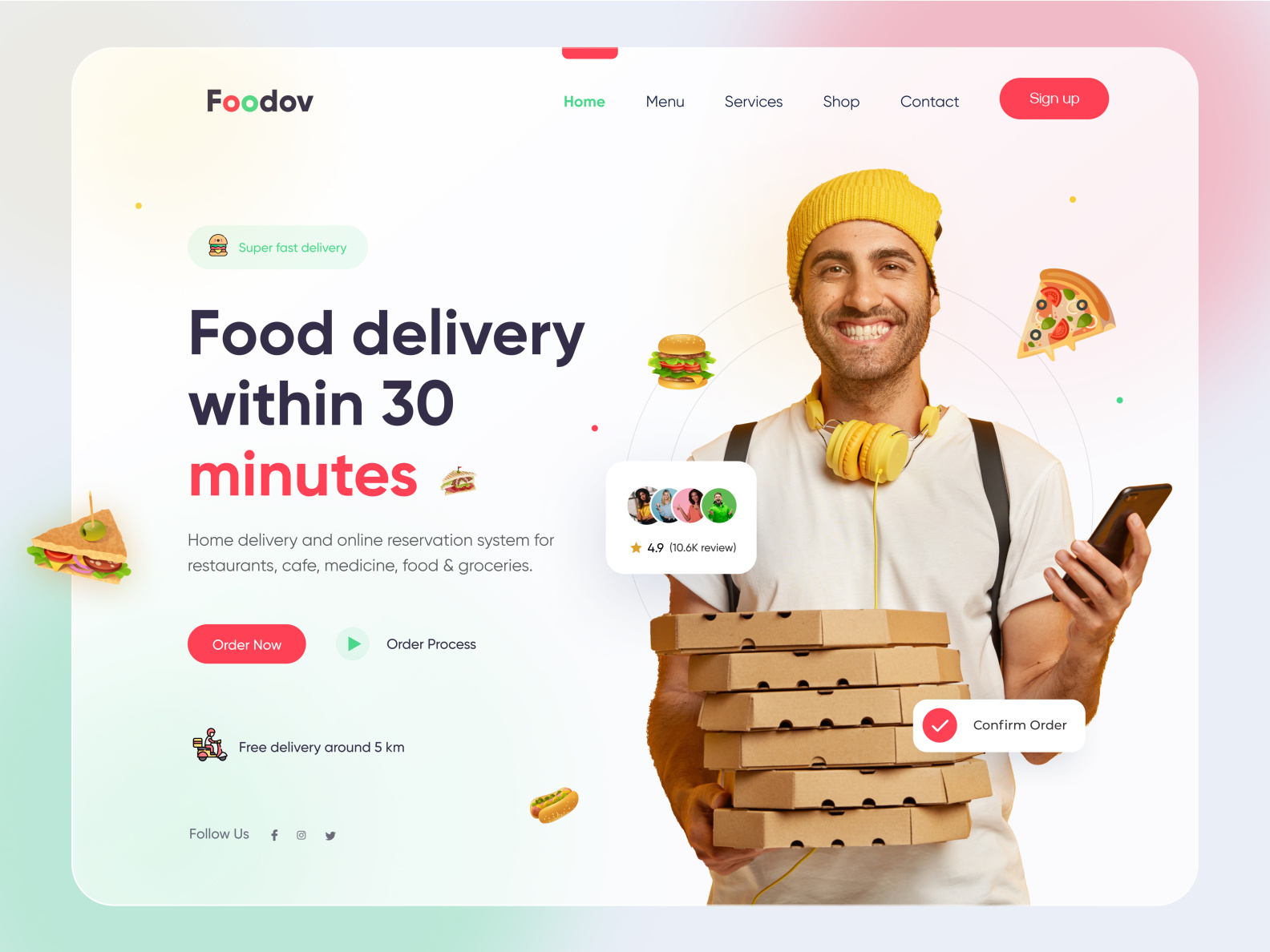 Food Delivery Website UI/UX Design by Rakib Kowshar on Dribbble