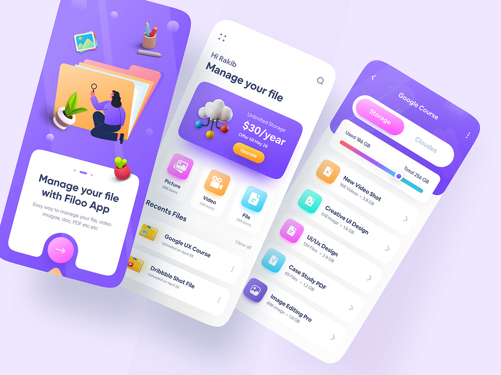File Manager App by Rakib Kowshar for Delisas: UX/UI & SaaS Agency on ...
