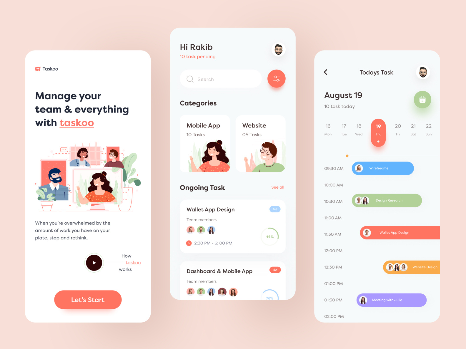 Task Management App By Rakib Kowshar For Orizon UI UX Design Agency On 