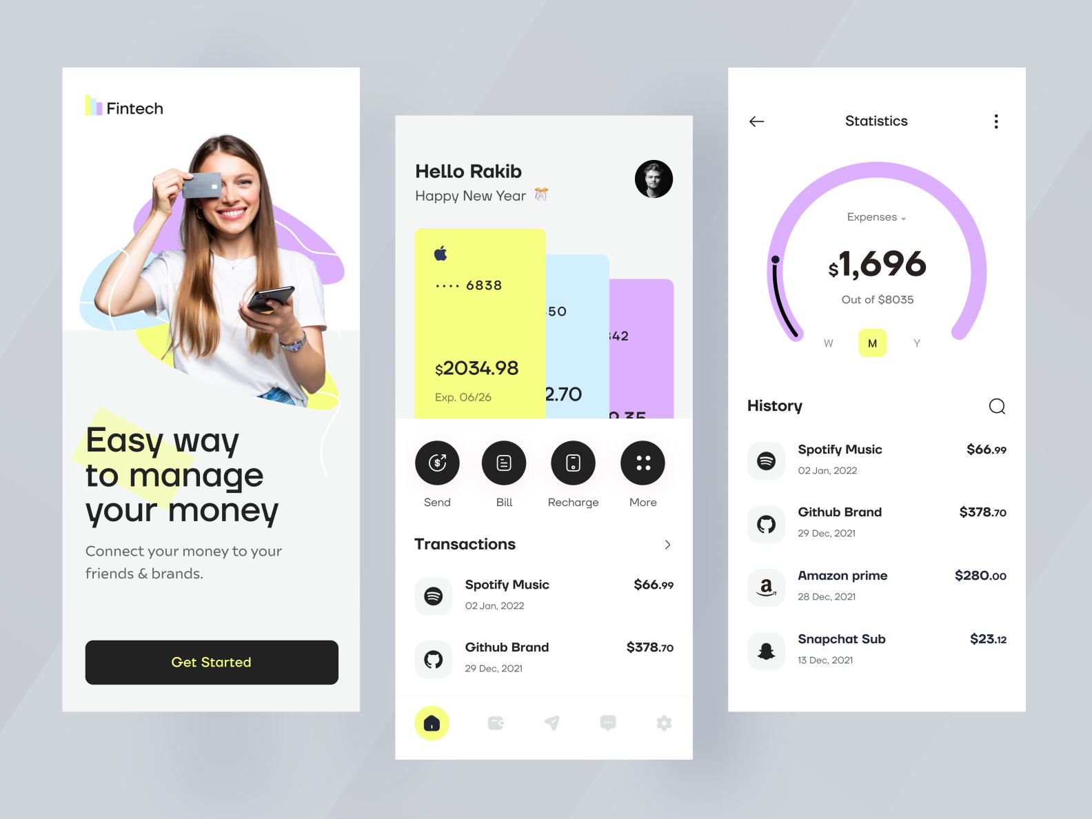 Finance App Design by Rakib Kowshar for Orizon: UI/UX Design Agency on ...