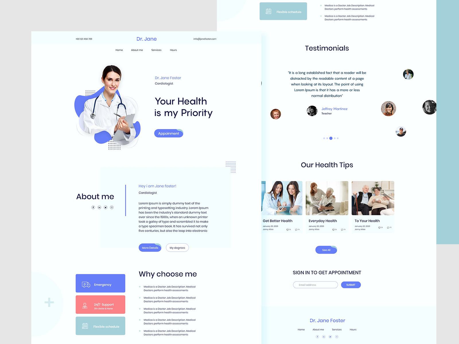 Doctor Personal Website by Rakib Kowshar on Dribbble