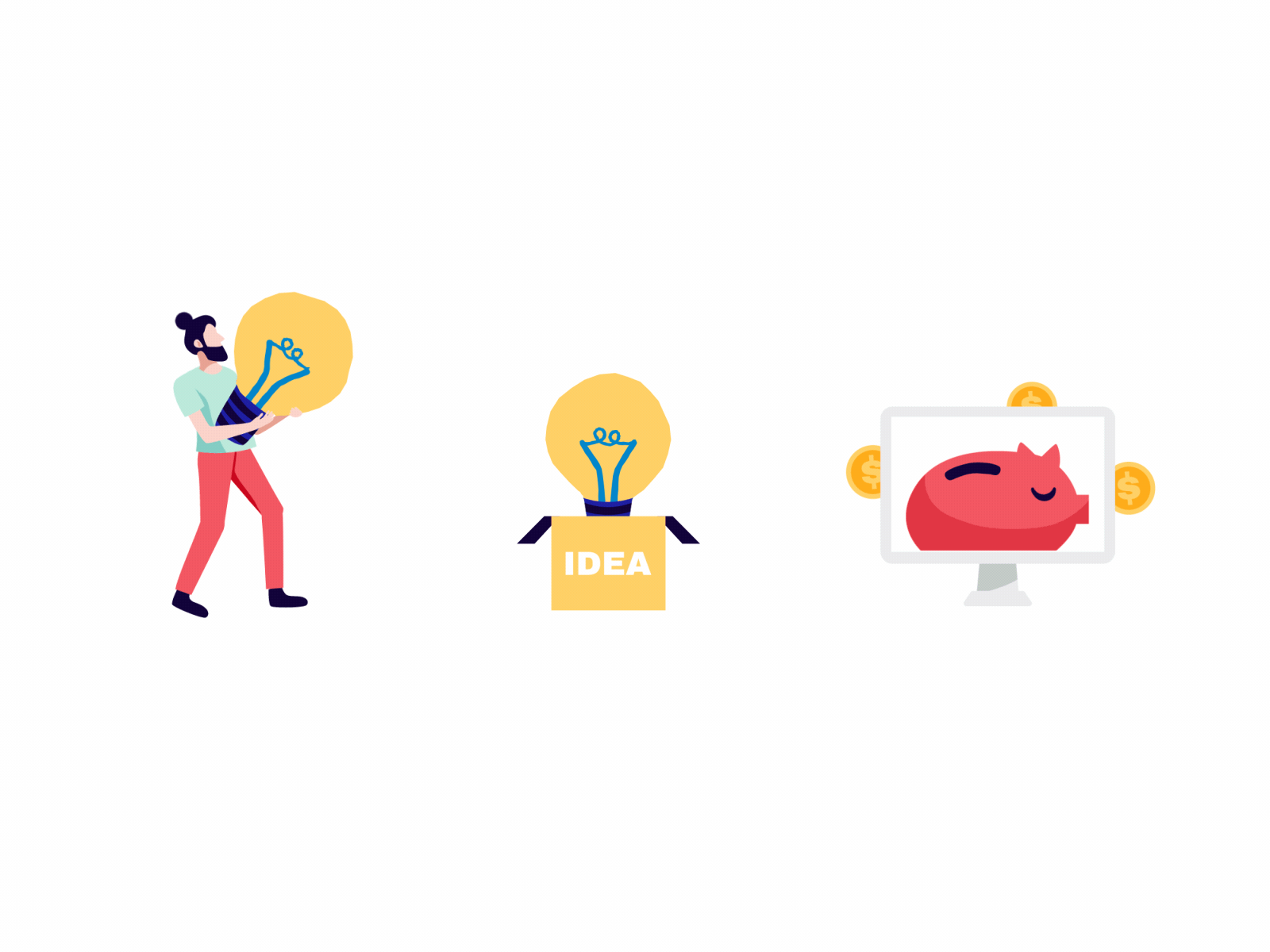 Character animation by TUNICH on Dribbble