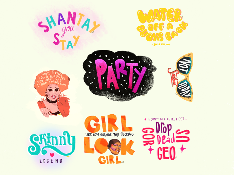 RPDR STICKERS by Amairany Compean on Dribbble
