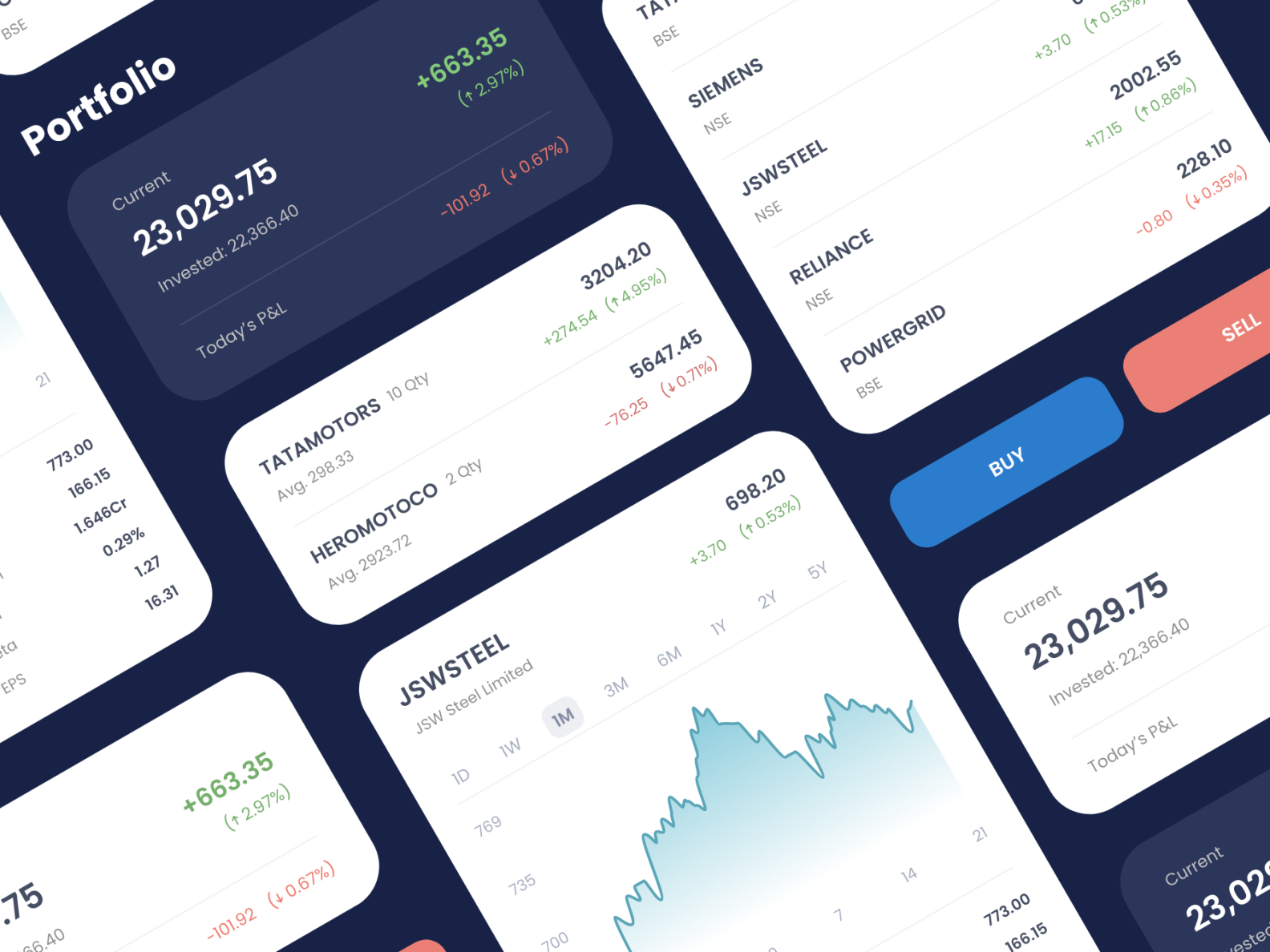 Trading App UI Components by Balaji Nant on Dribbble