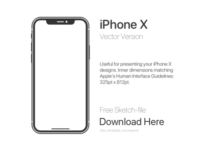 iPhone X Vector Sketch-file by Mattias Eriksson - Dribbble