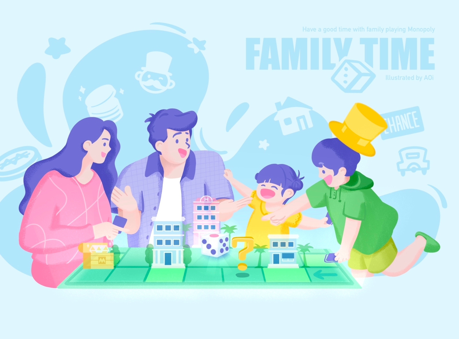 Family Time by Apple Pan on Dribbble