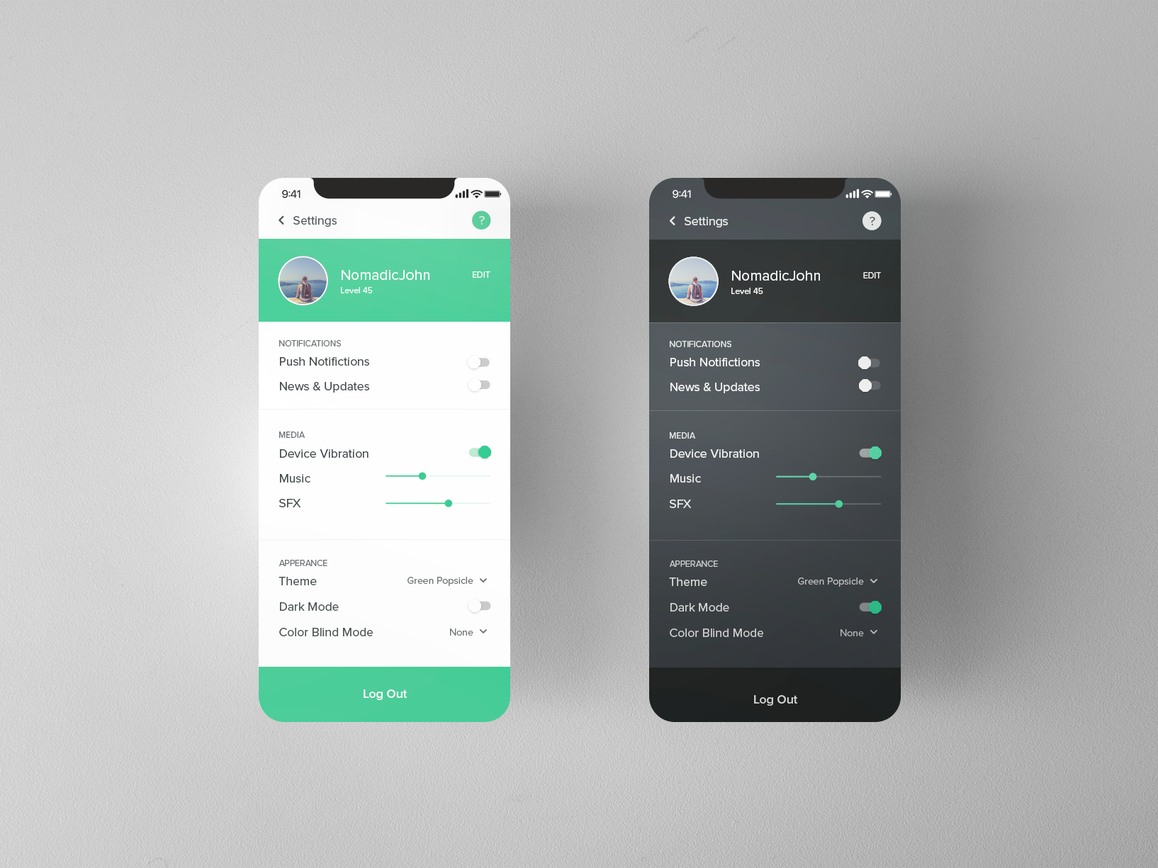 Daily UI - 007 Settings by Justin Bauer on Dribbble