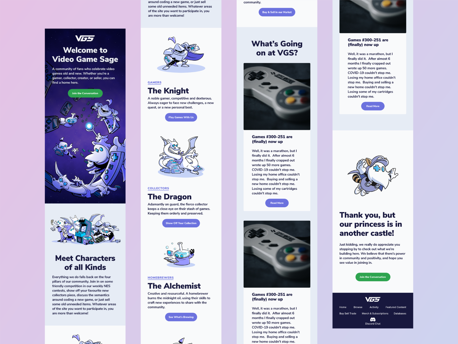 Video Game Sage - Mobile Home Page by Rob Daniels on Dribbble