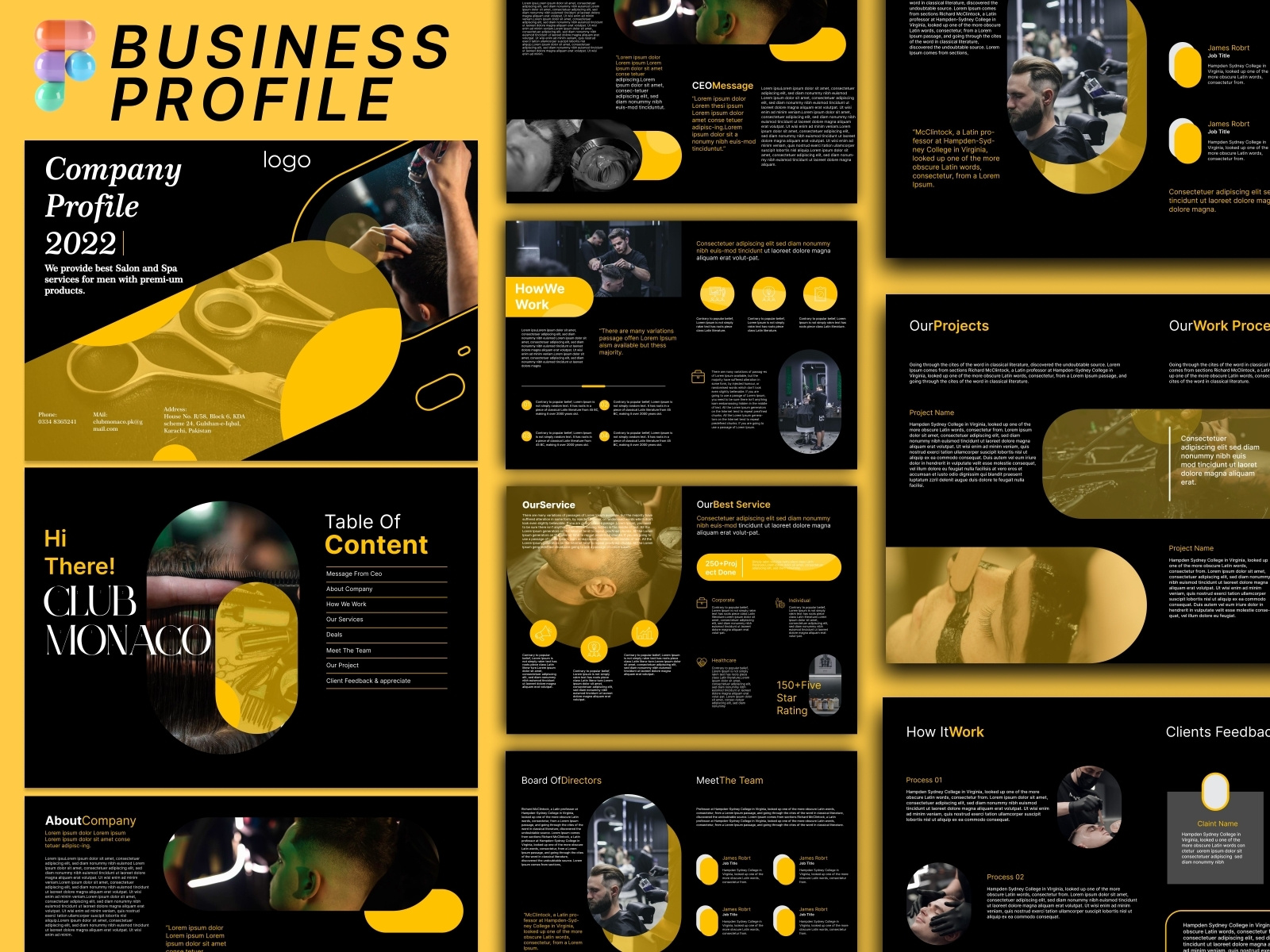 Business Profile Template by Usama tariq on Dribbble
