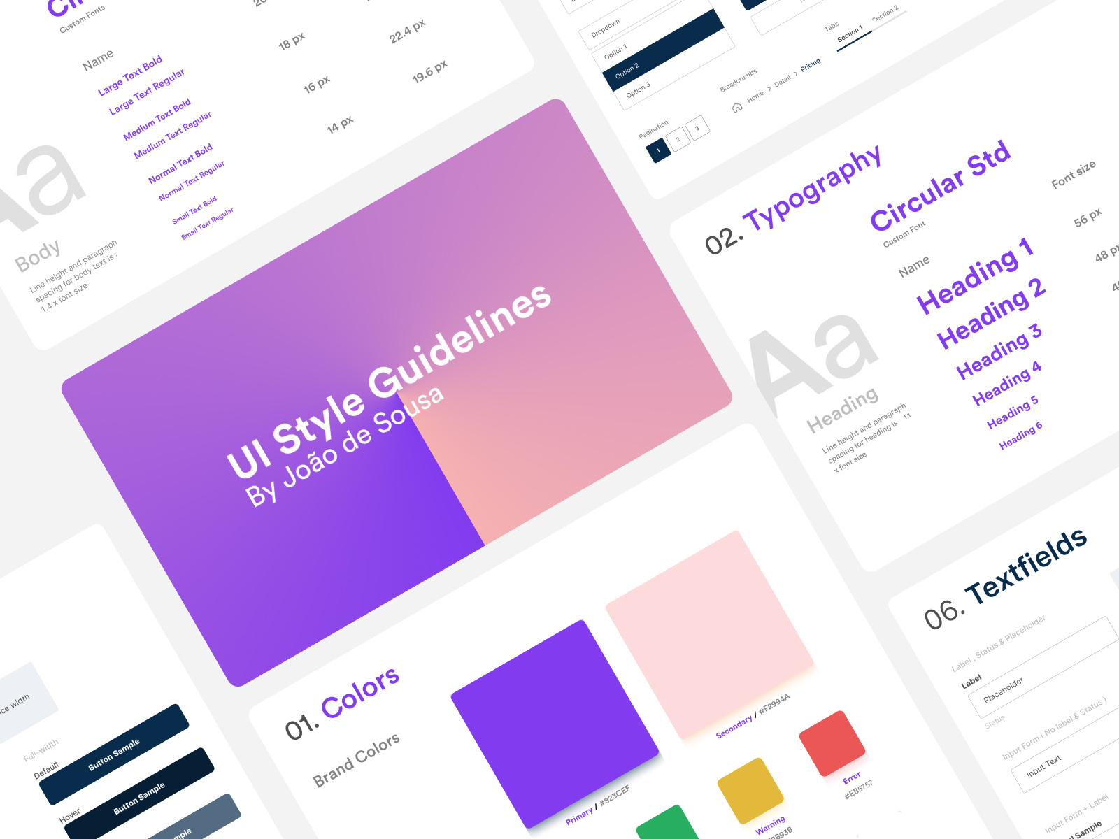 UI Style Guidelines by João Victor de Sousa on Dribbble