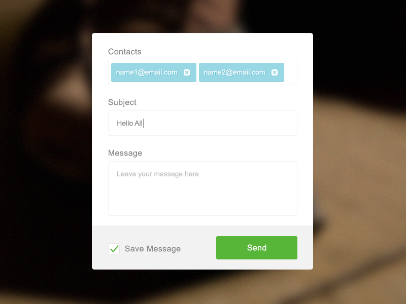 Contact Form by Courtney McLaughlin, PMP on Dribbble