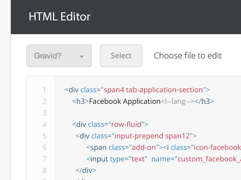 HTML Editor by Kasper Kismul on Dribbble