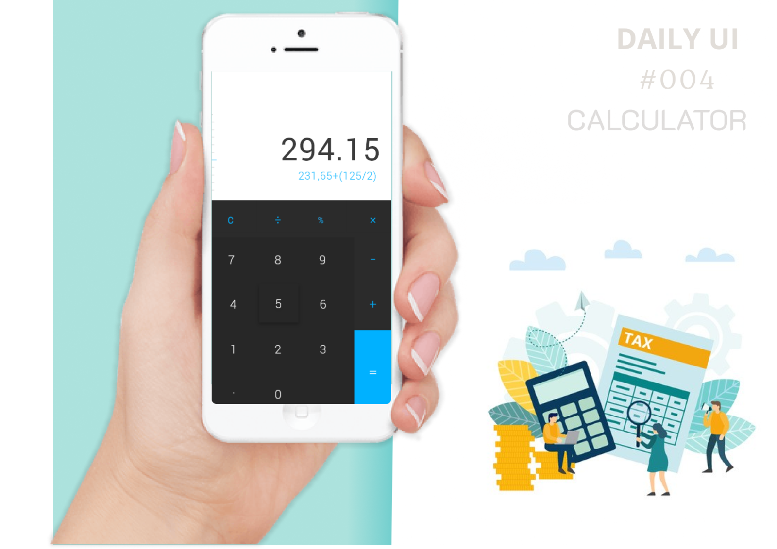 Daily UI 004 CALCULATOR by Veronika Octavia Sinaga on Dribbble