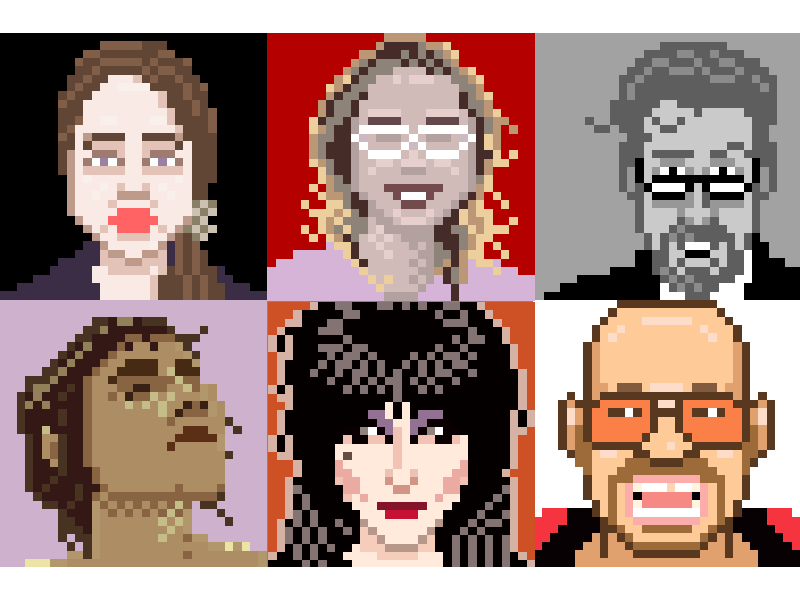 Pixel Portraits by Ed Stastny on Dribbble